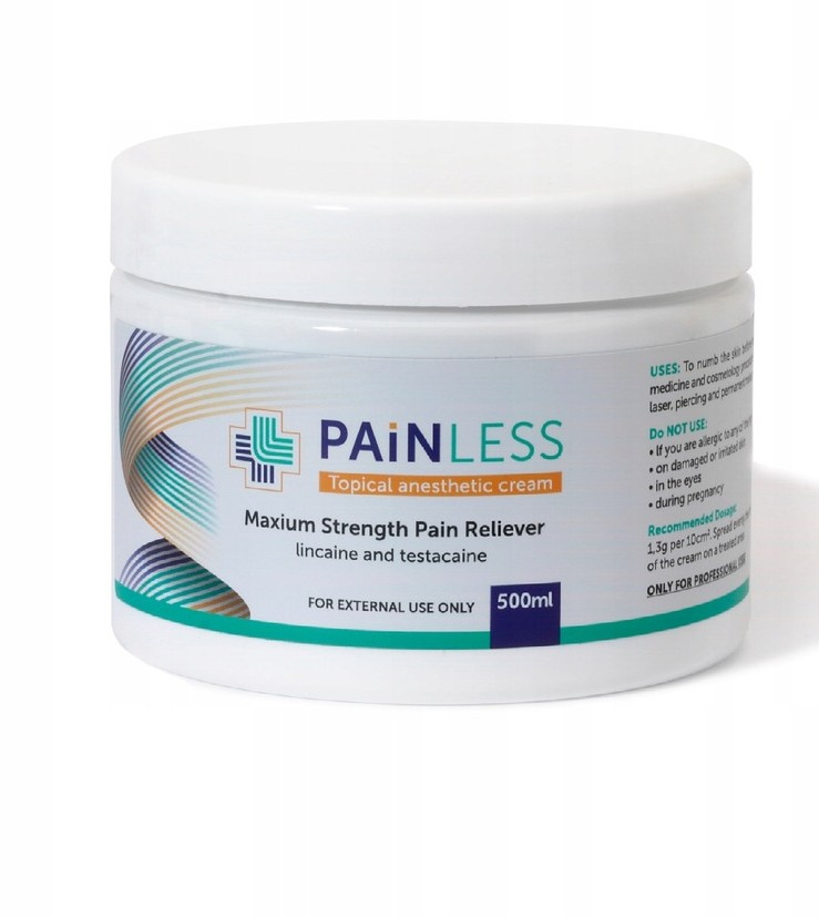 Painless Pre-Treatment Cream 500 ml | Cosmeceuticals \ Anesthetic ...